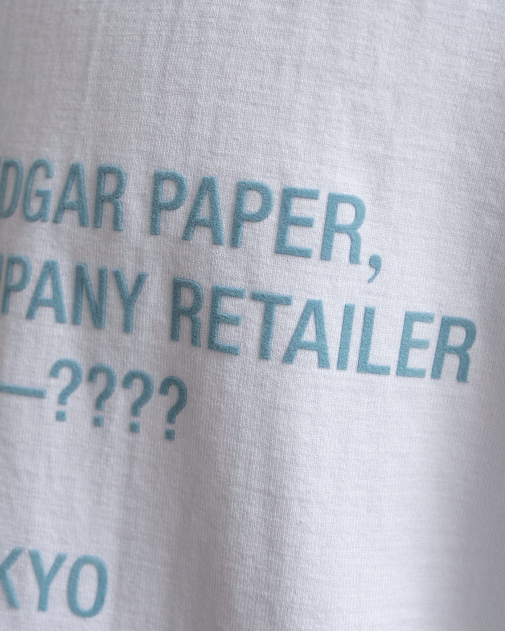 "BENJAMIN GRAPH EDGAR PAPER S/S Oversized Tee"発売のお知らせ | Graphpaper NAGOYA